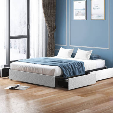 Ivy Bronx Snellville Upholstered Platform 4 Drawer Storage Bed Reviews Wayfair